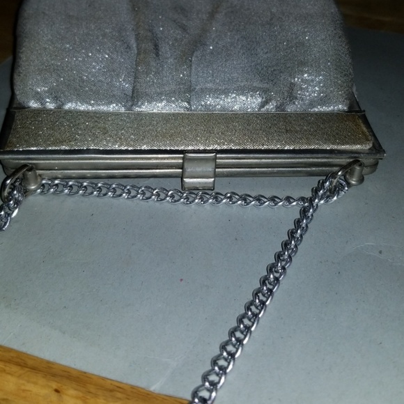 Vintage | Bags | Vintage Silver Metallic Double Chain Purse | Poshmark